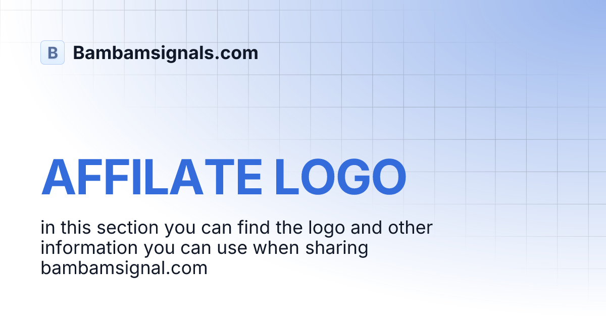AFFILATE LOGO | Bambamsignals.com